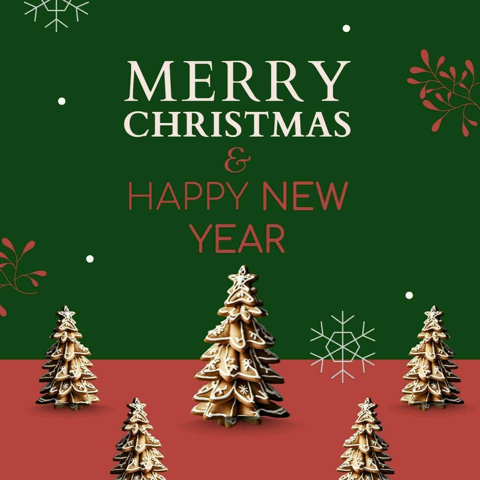 red and green christmas greeting card with chocolate 36074972 Template