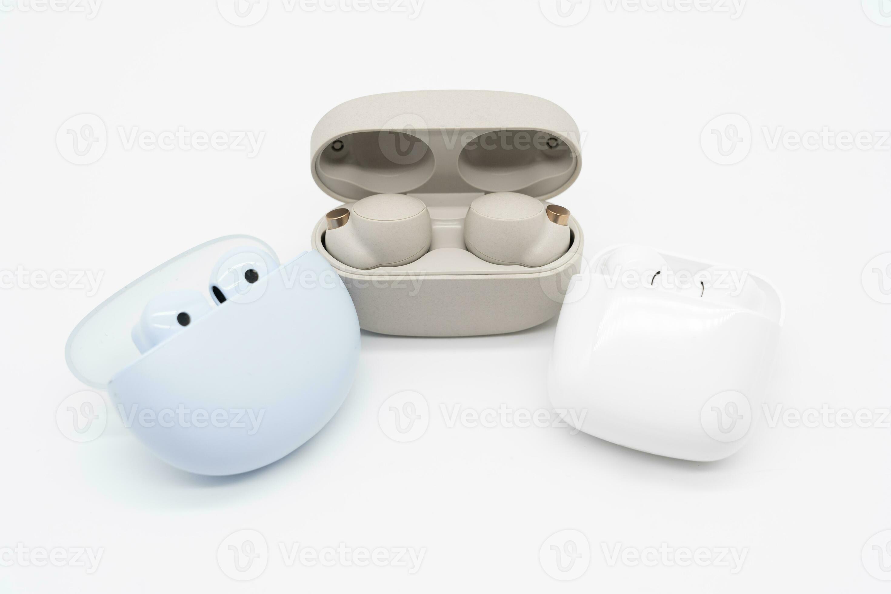 Different types of Truly wireless earphones with charging case ... Different types of Truly wireless earphones with charging case ...