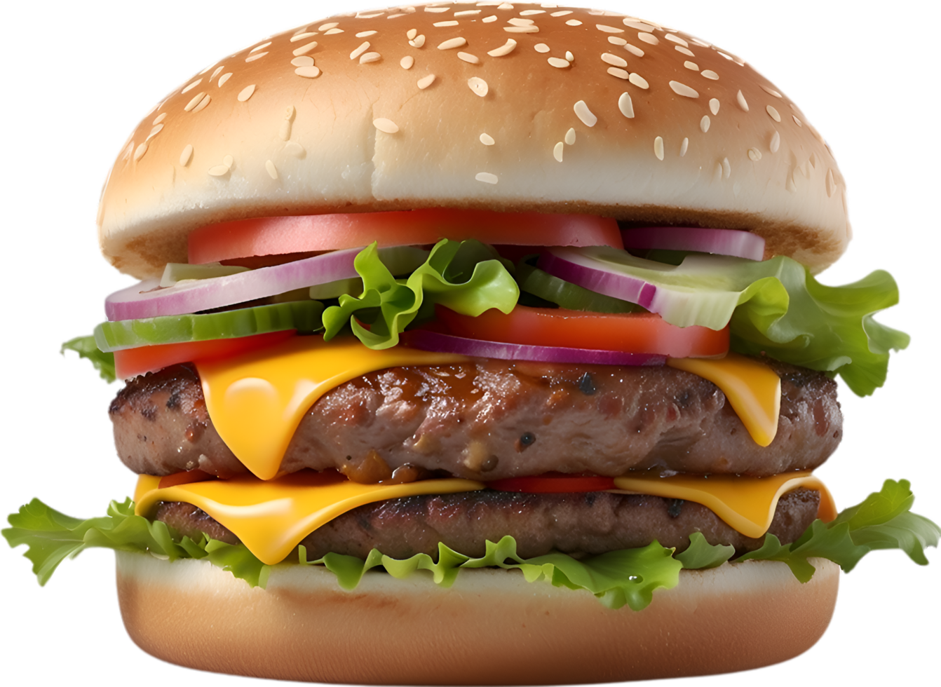 AI generated Delicious-looking Burger. Ai-generated. 36079559 PNG