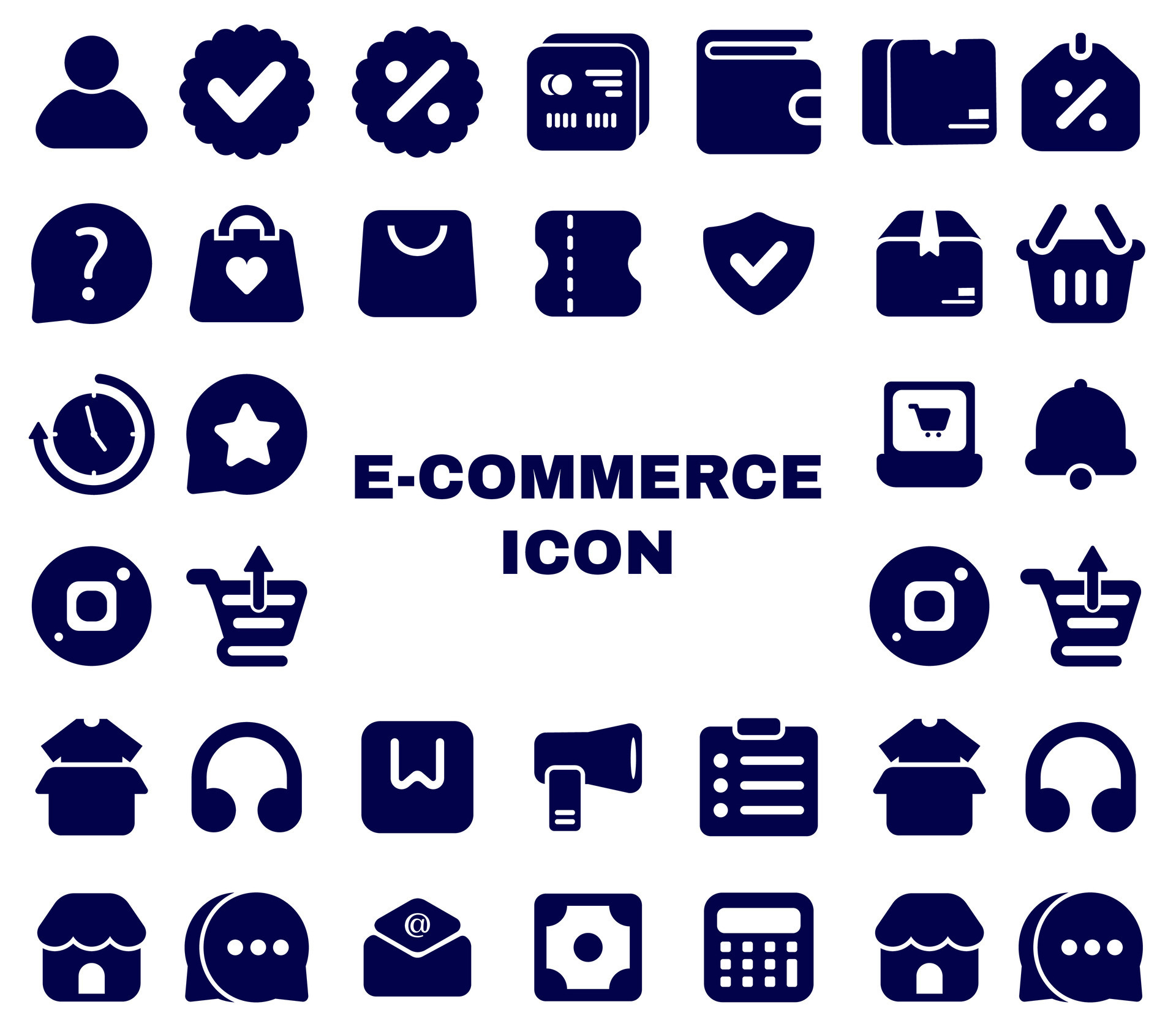Ecommerce Icon Pack Fill Style 36082641 Vector Art at Vecteezy