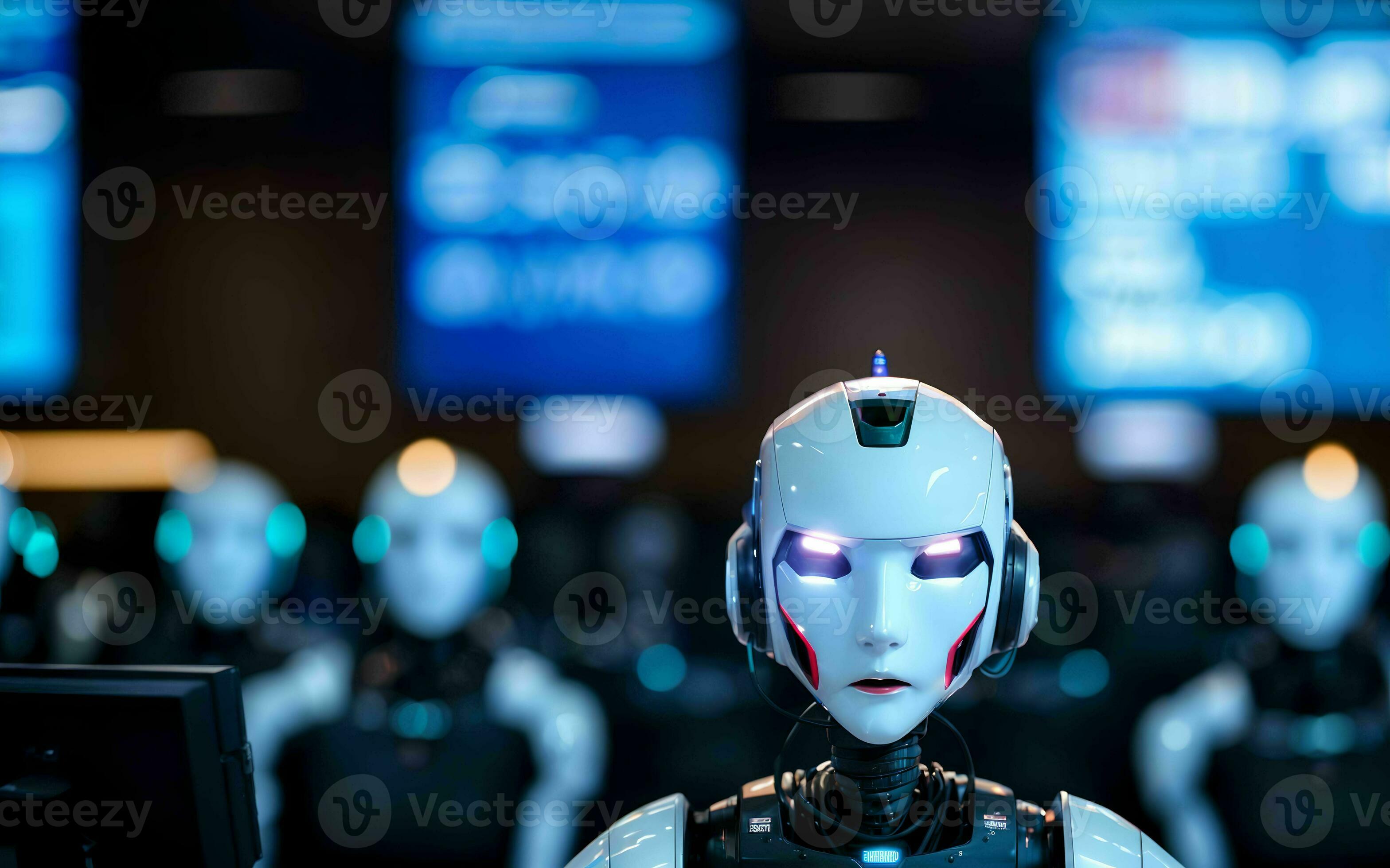 AI generated AI Revolutionizing Customer Service The Rise of Call Center Robots ai generated ...