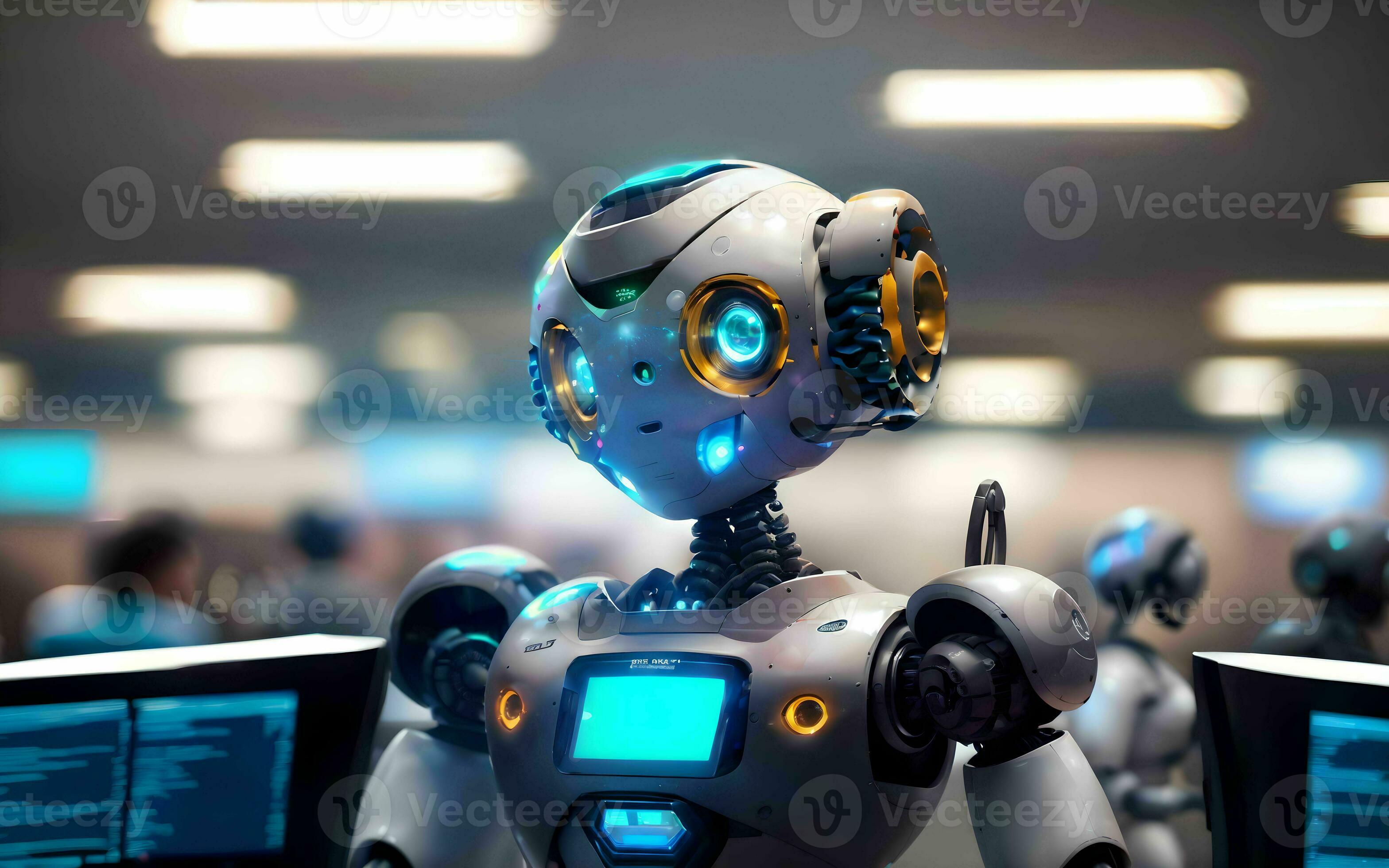 AI generated AI Revolutionizing Customer Service The Rise of Call Center Robots ai generated ...