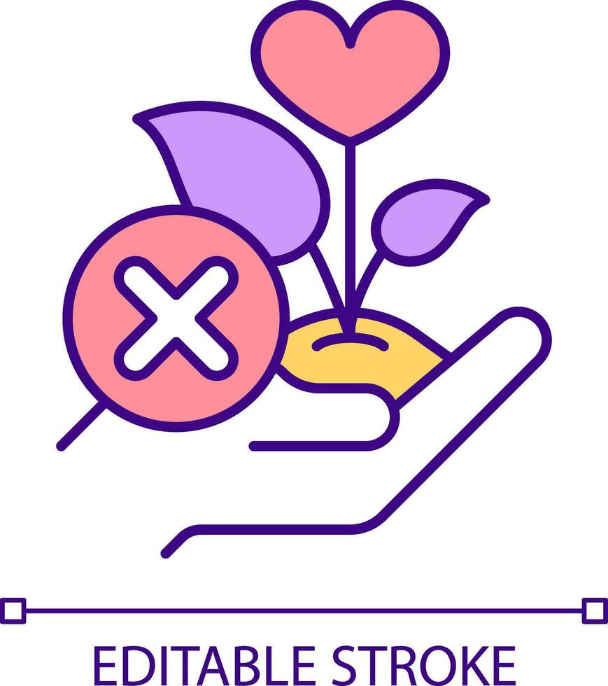 2D editable no healthy role models icon representing codependent relationship, isolated vector ...