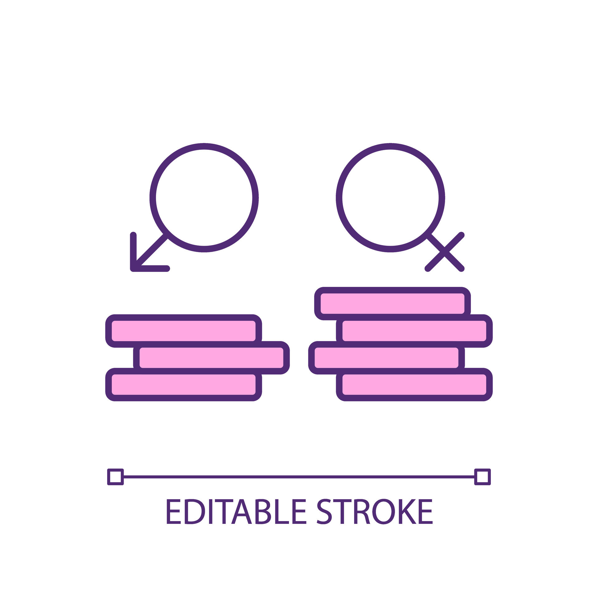 2D simple editable willingness to pay icon representing pink tax ... 2D simple editable willingness to pay icon representing pink tax ...