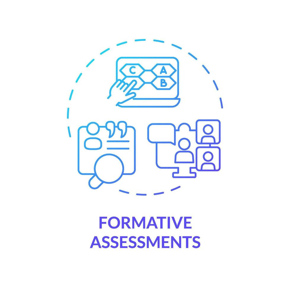 2d Gradient Icon Formative Assessments Concept Simple Isolated Vector