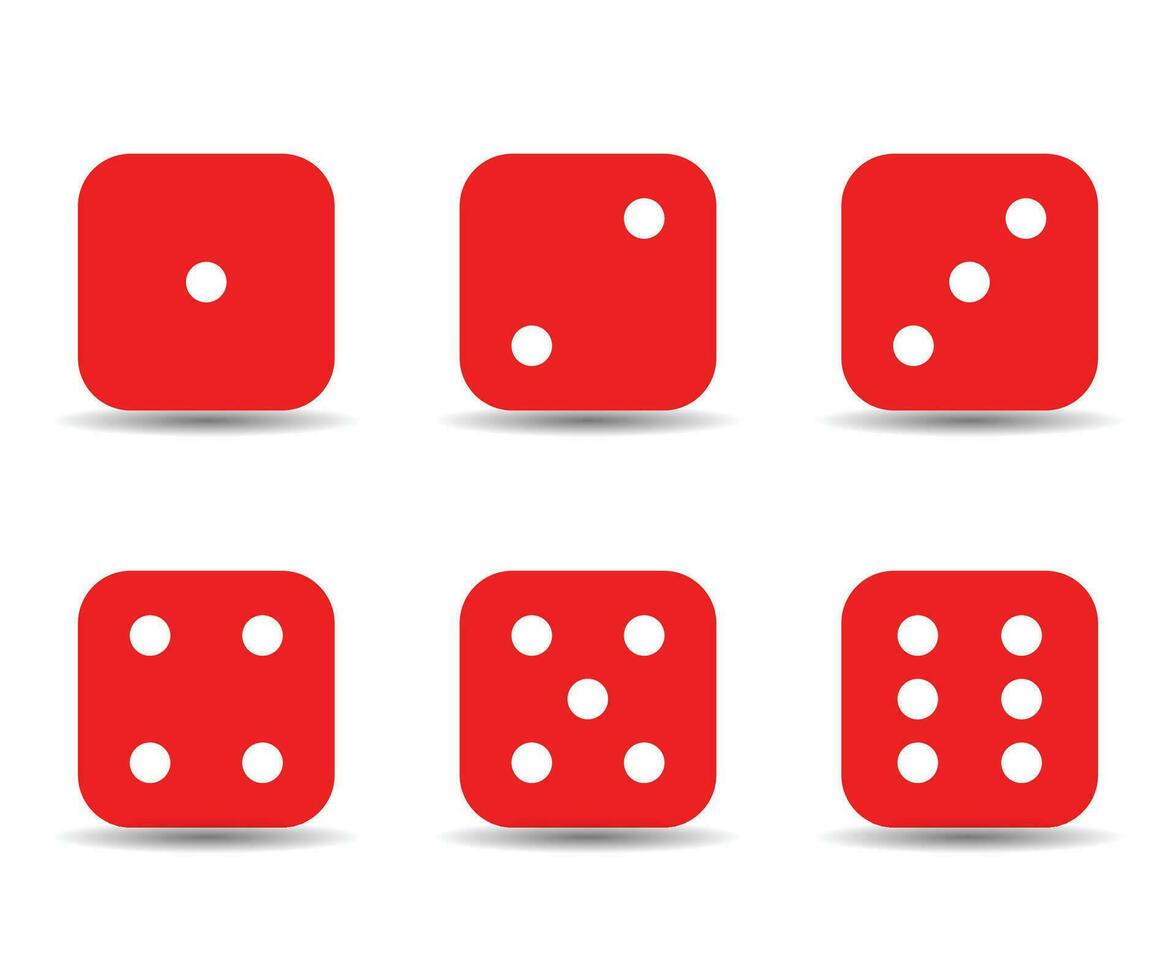 Set of dice icon. Dice sides or dice faces icon set vector illustration 36086497 Vector Art at ...