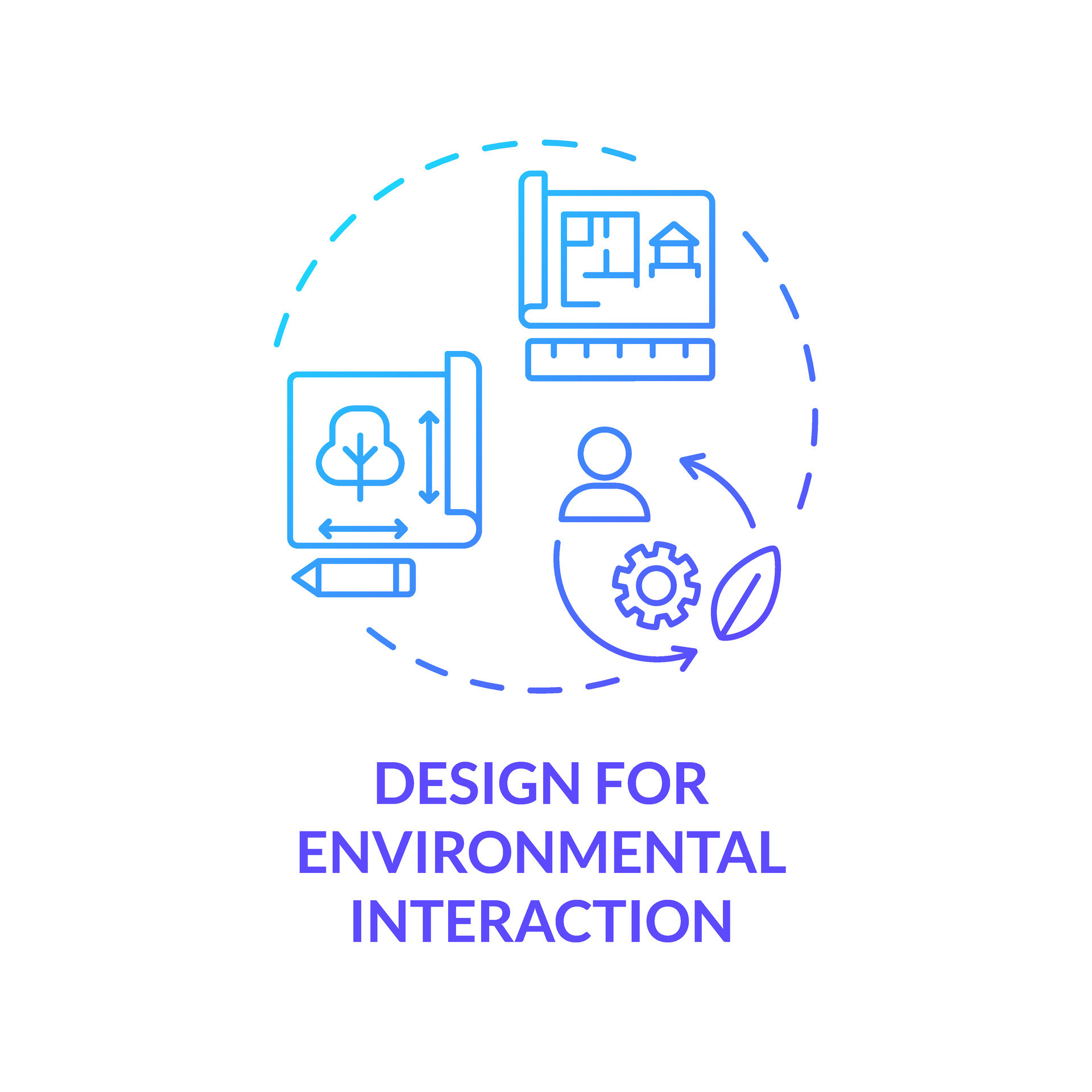 2d Gradient Design For Environmental Interaction Icon Creative
