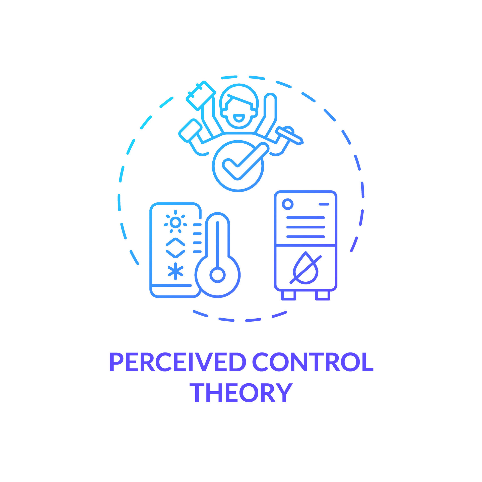 2d Gradient Perceived Control Theory Icon Creative Isolated Vector