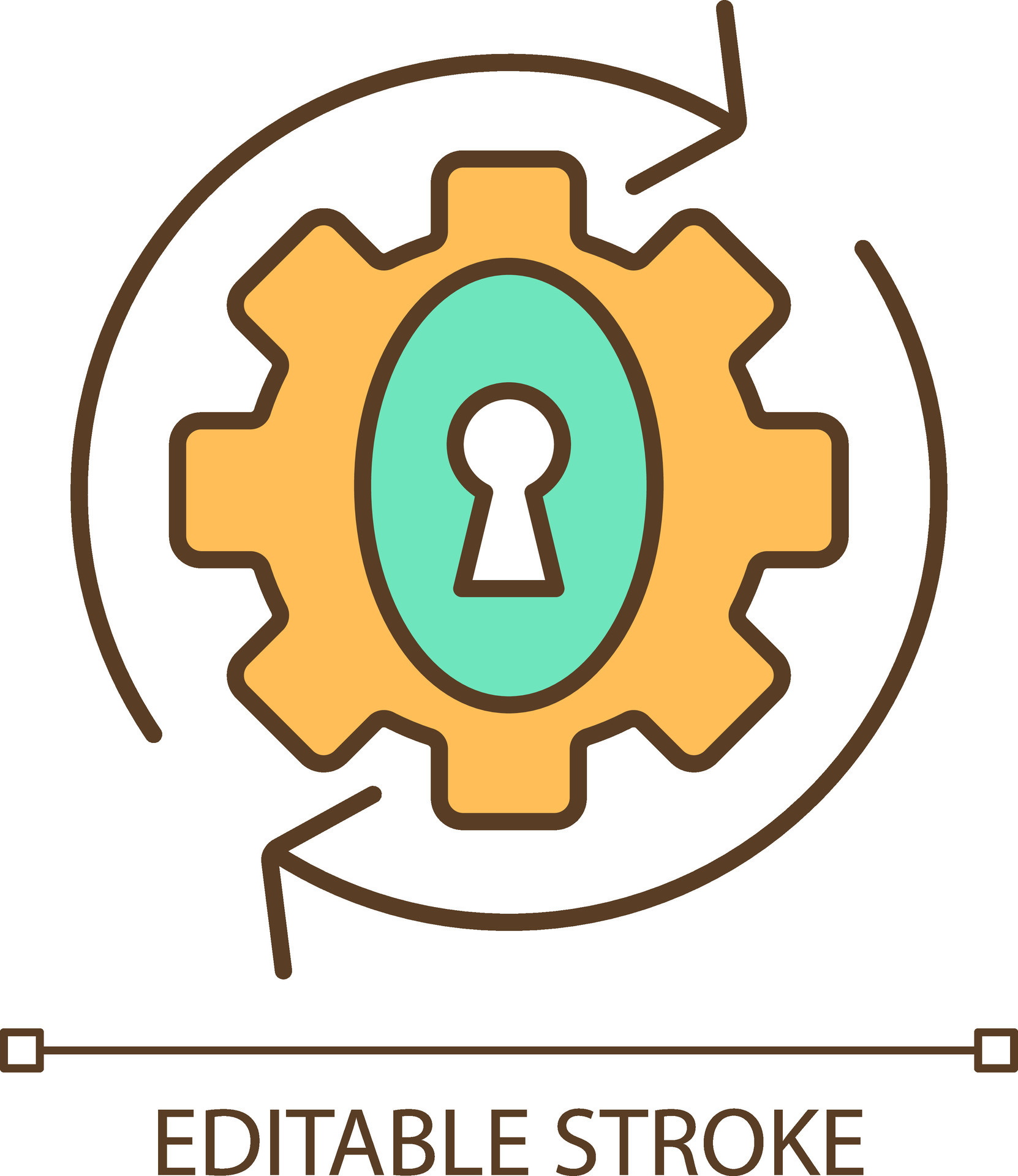 Editable Safety Measures Icon Representing Moving Service Isolated Vector Multicolor Thin Line