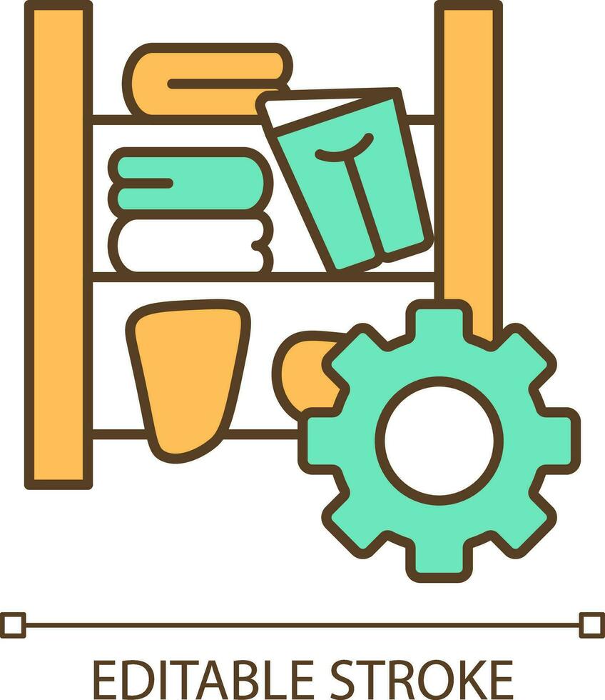 Editable Declutter Icon Representing Moving Service Isolated Vector