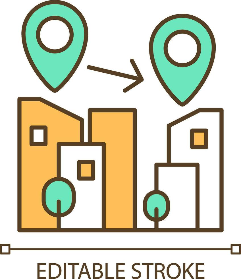 Editable Local Move Icon Representing Moving Service Isolated Vector