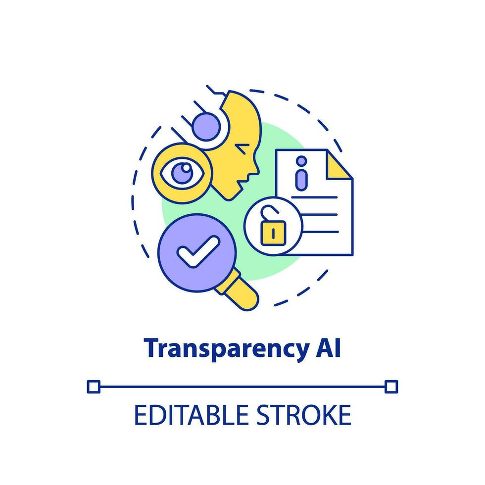 2d Editable Multicolor Transparency Ai Icon Simple Isolated Vector