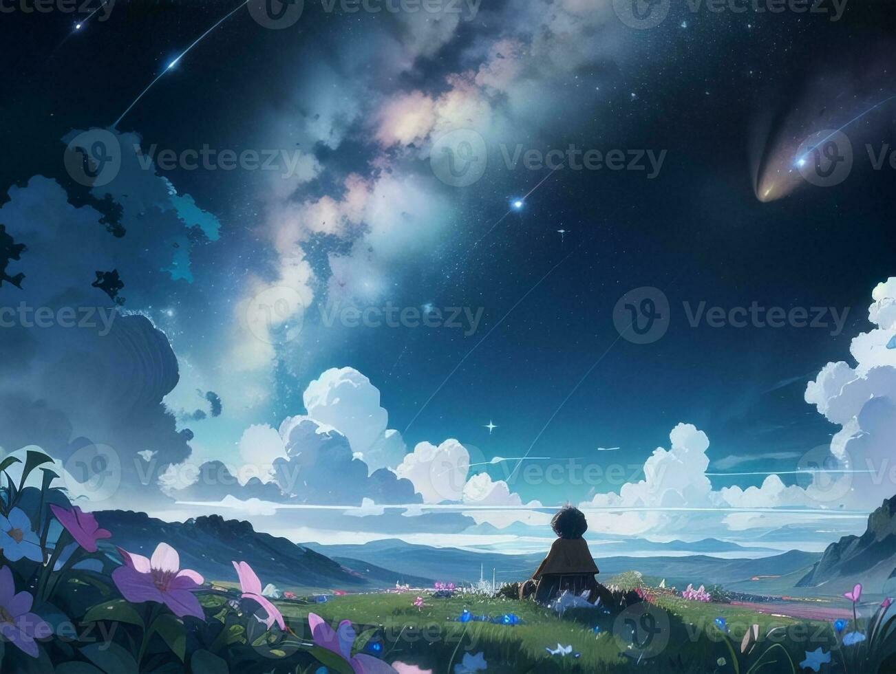 AI generated Surreal Landscape With Field and Nature Looking at the ...