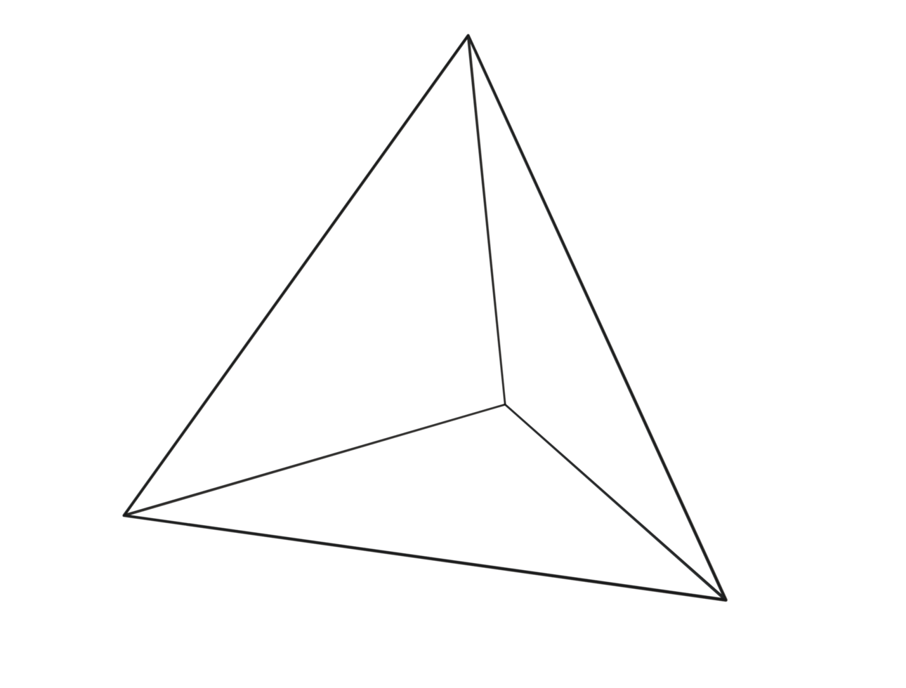 Polygonal Mesh Wireframe Abstract 3d Triangle Shape 36090524 Png