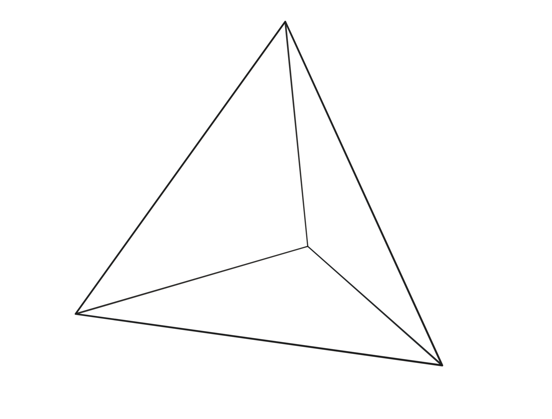 Polygonal Mesh Wireframe Abstract 3d Triangle Shape 36090524 Png