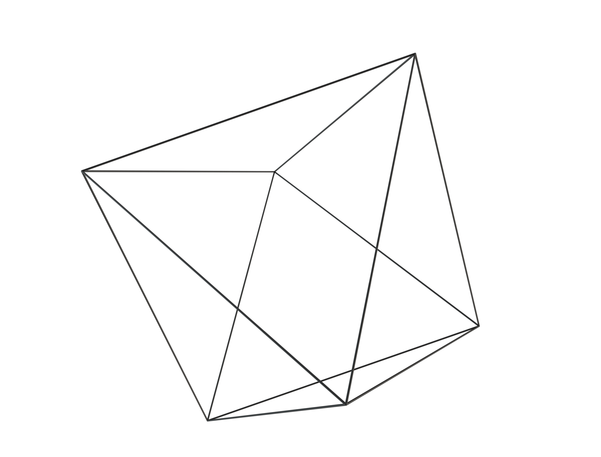 Polygonal Mesh Wireframe Abstract 3d Shape 36090526 Png