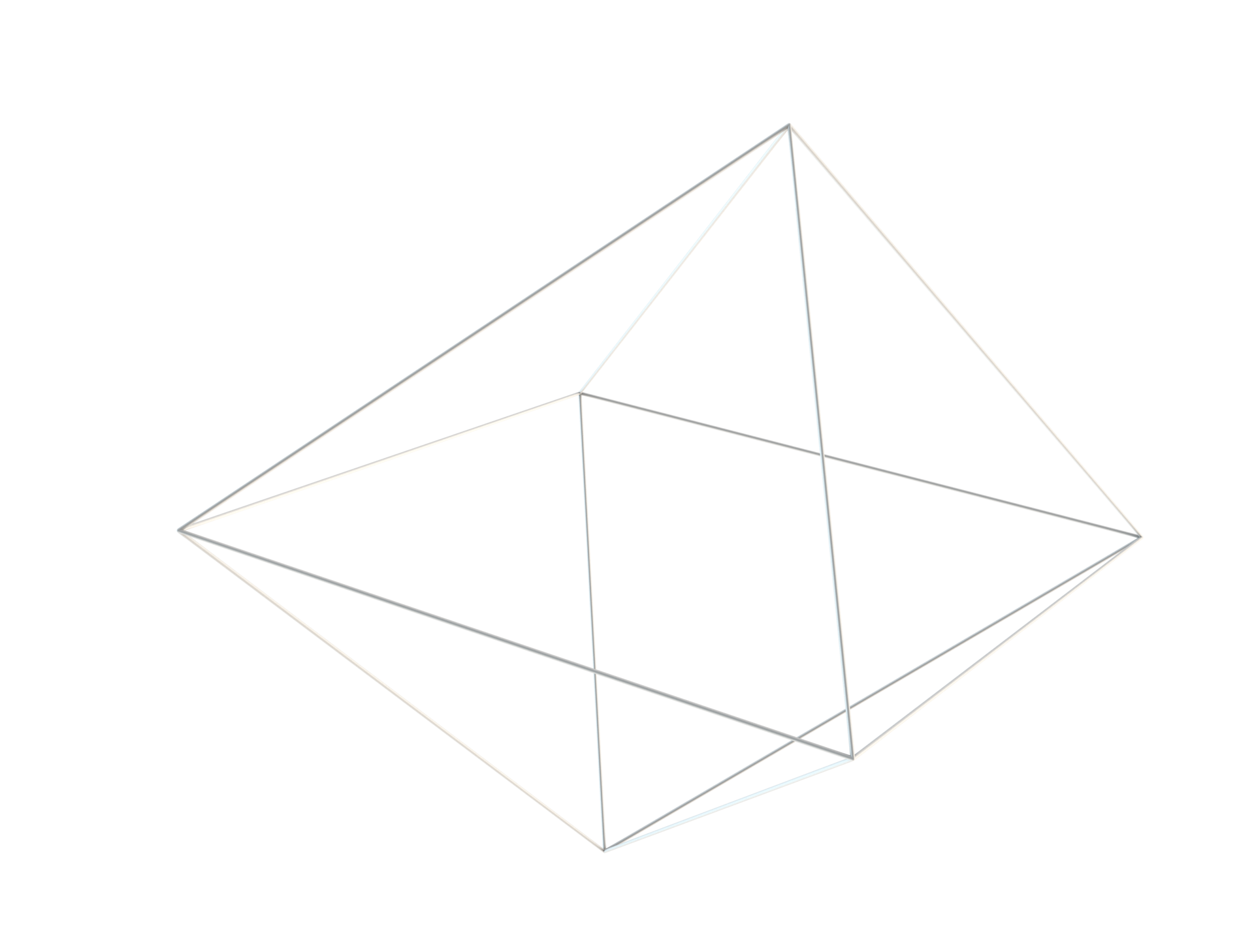 Polygonal Mesh Wireframe Abstract 3d Shape 36090530 Png