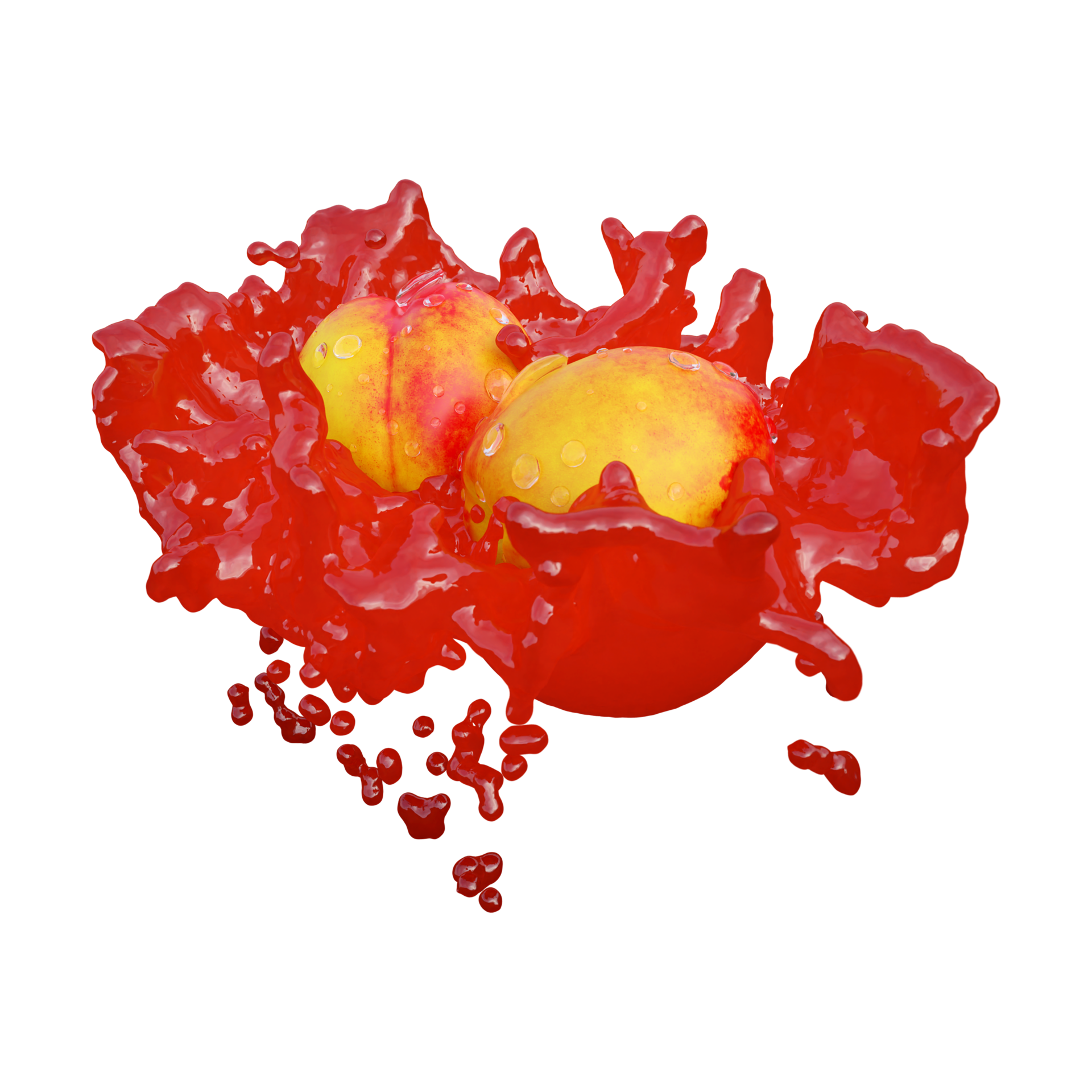 Realistic 3d Render Of Nectarine Fruit Best For Commercial And Design