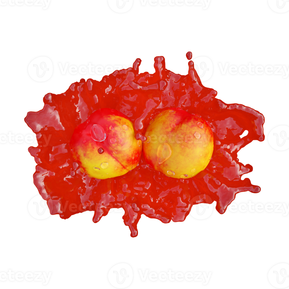 Realistic 3d Render Of Nectarine Fruit Best For Commercial And Design