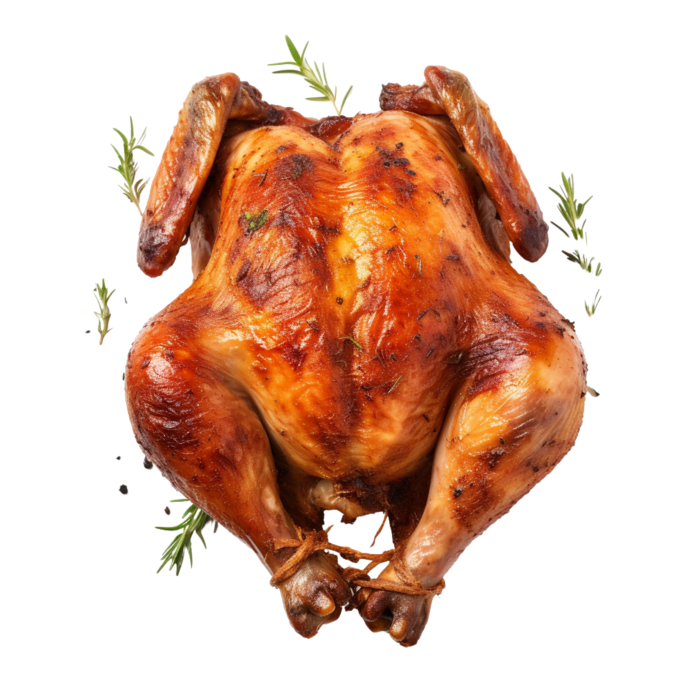 AI generated Roasted Chicken, Transparent on a transparent background ...