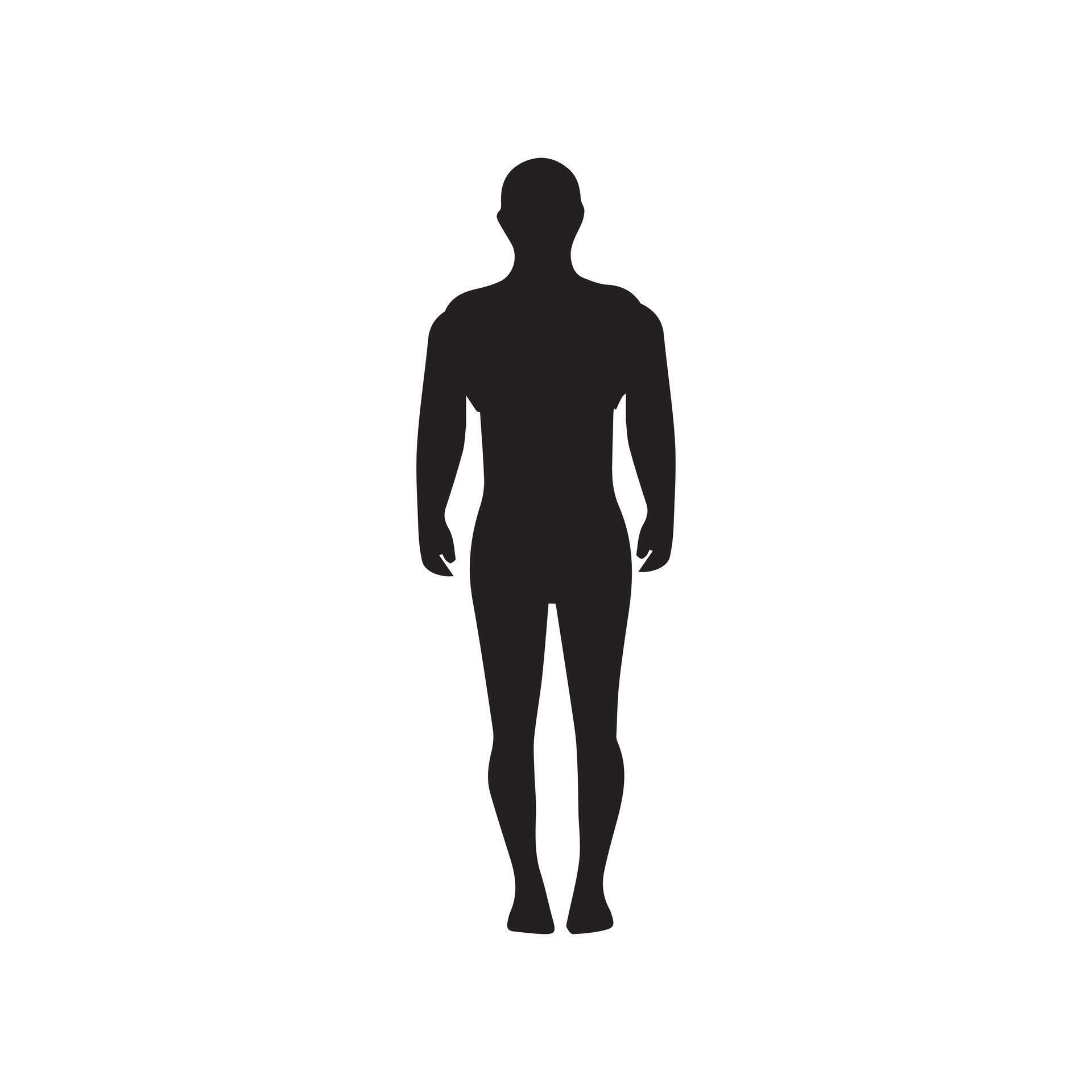 Human full body icon illustrations . Black silhouettes of men and women ...