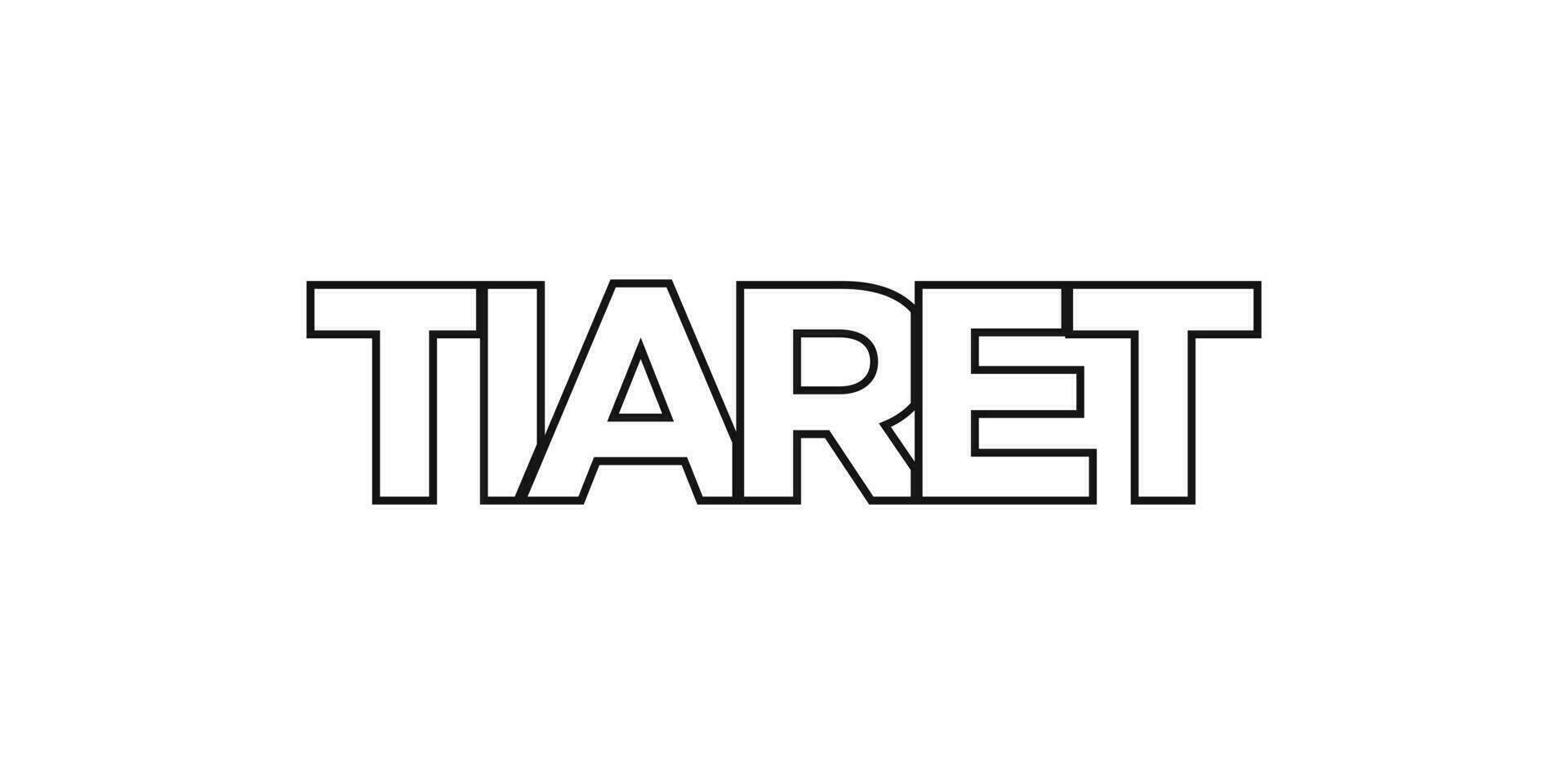 tiaret en el Argelia emblema. el diseño caracteristicas un geométrico estilo, vector ilustración ...