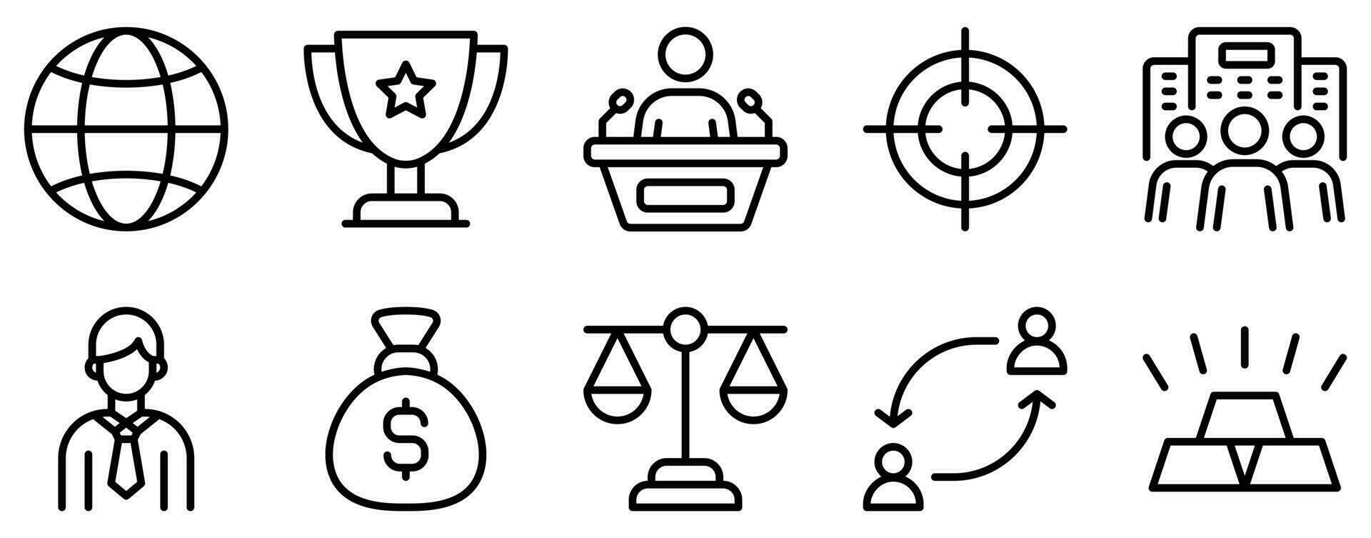 Organization Line Style Icon Set Collection 36099549 Vector Art At Vecteezy