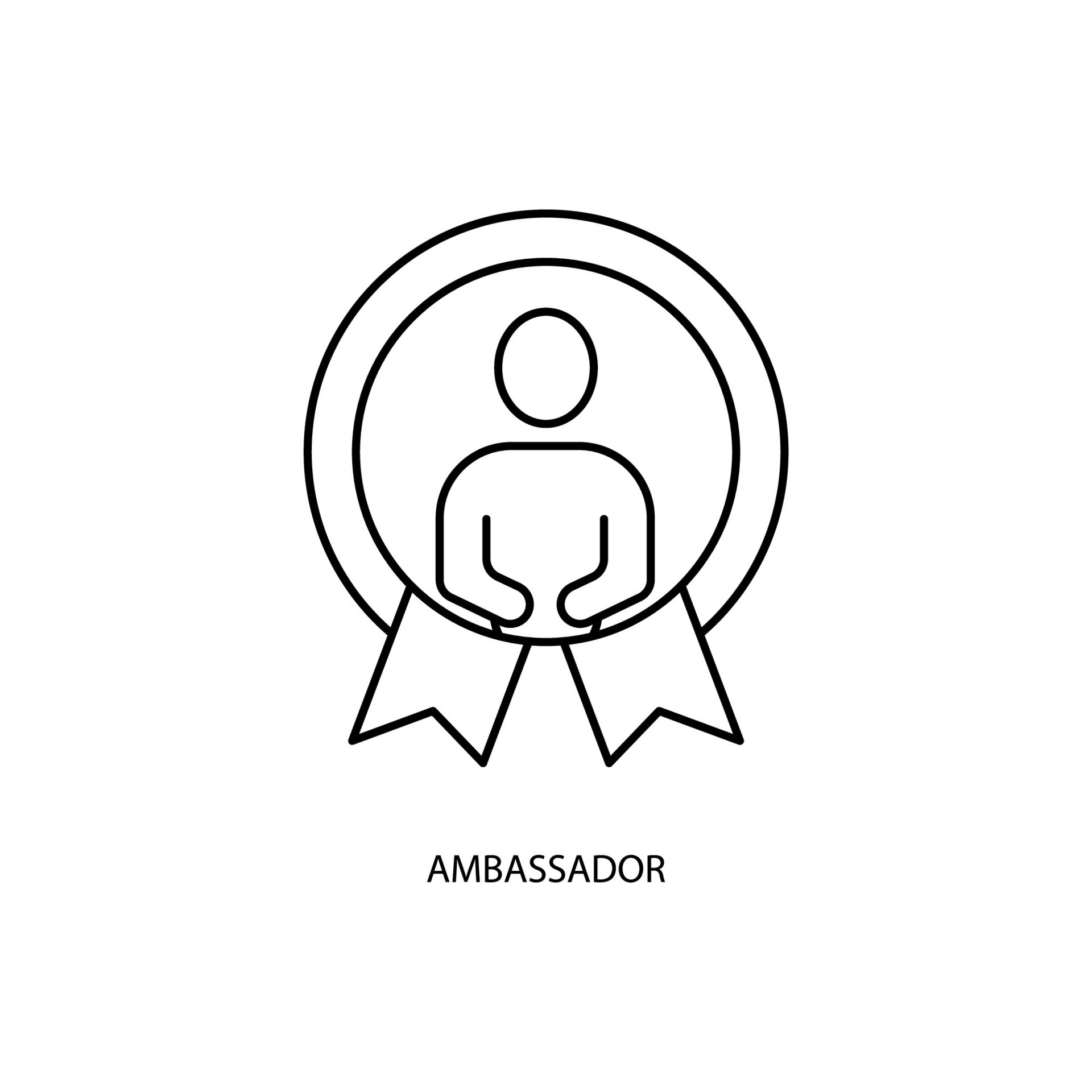 Ambassador concept line icon. Simple element illustration. Ambassador ... Ambassador concept line icon. Simple element illustration. Ambassador ...