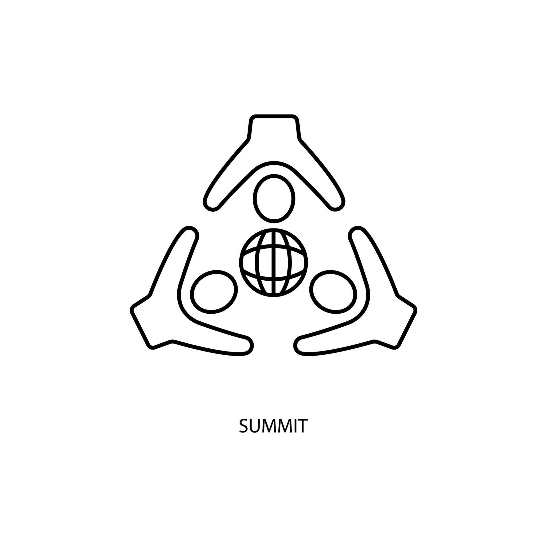 Summit Concept Line Icon Simple Element Illustration Summit Concept Outline Symbol Design
