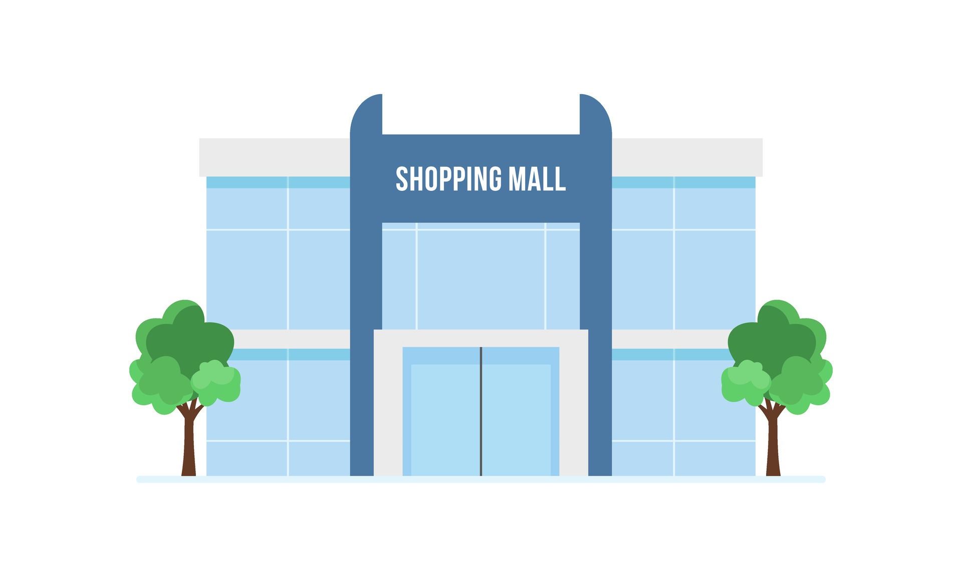Shopping mall outside composition mall building illustration 36101298 Vector Art at Vecteezy