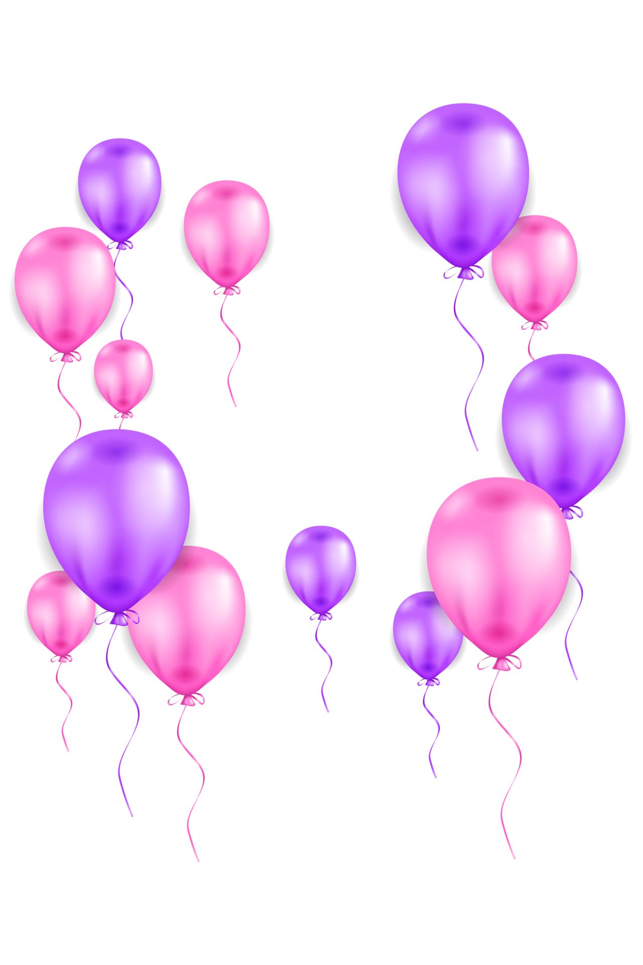 bunch of pink and violet purple helium balloons 36105541 PNG