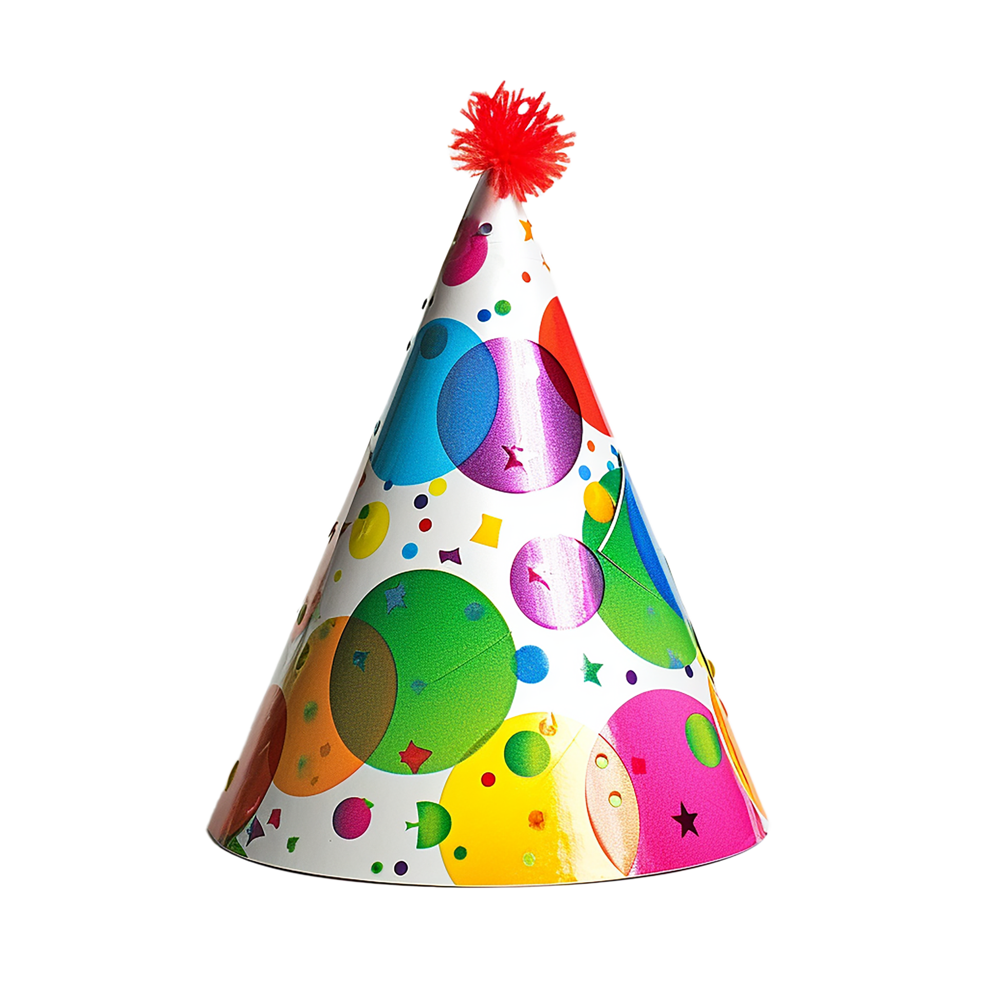 AI generated Colorful Birthday Party Hat Isolated Cutout on Transparent ...