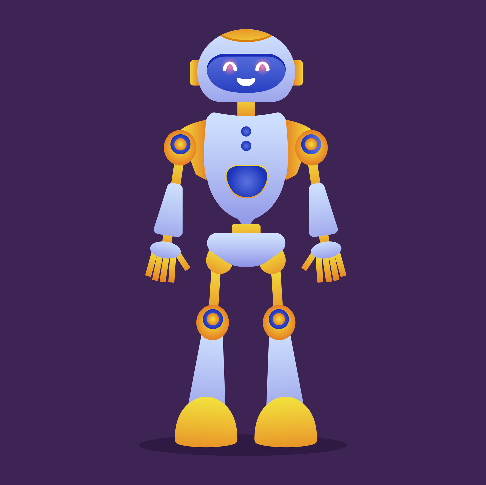 Robot Chat Bot Neural Network Ai Servers And Robots Technology Set Of Cute Robot Ai Character