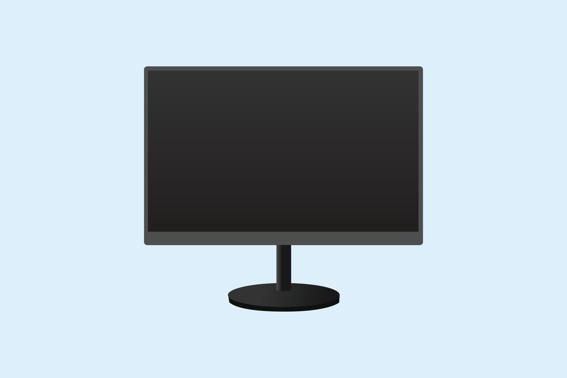 Modern computer Monitor design and line art in vector illustration ...