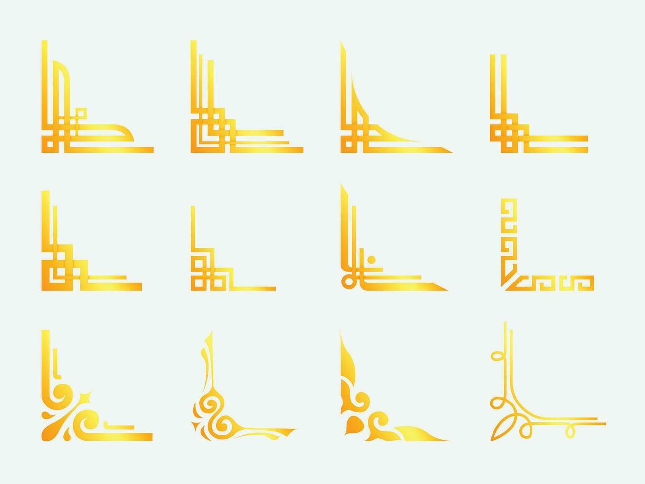 golden china corner pattern border frame design for decoration graphic 36110709 Vector Art at ...