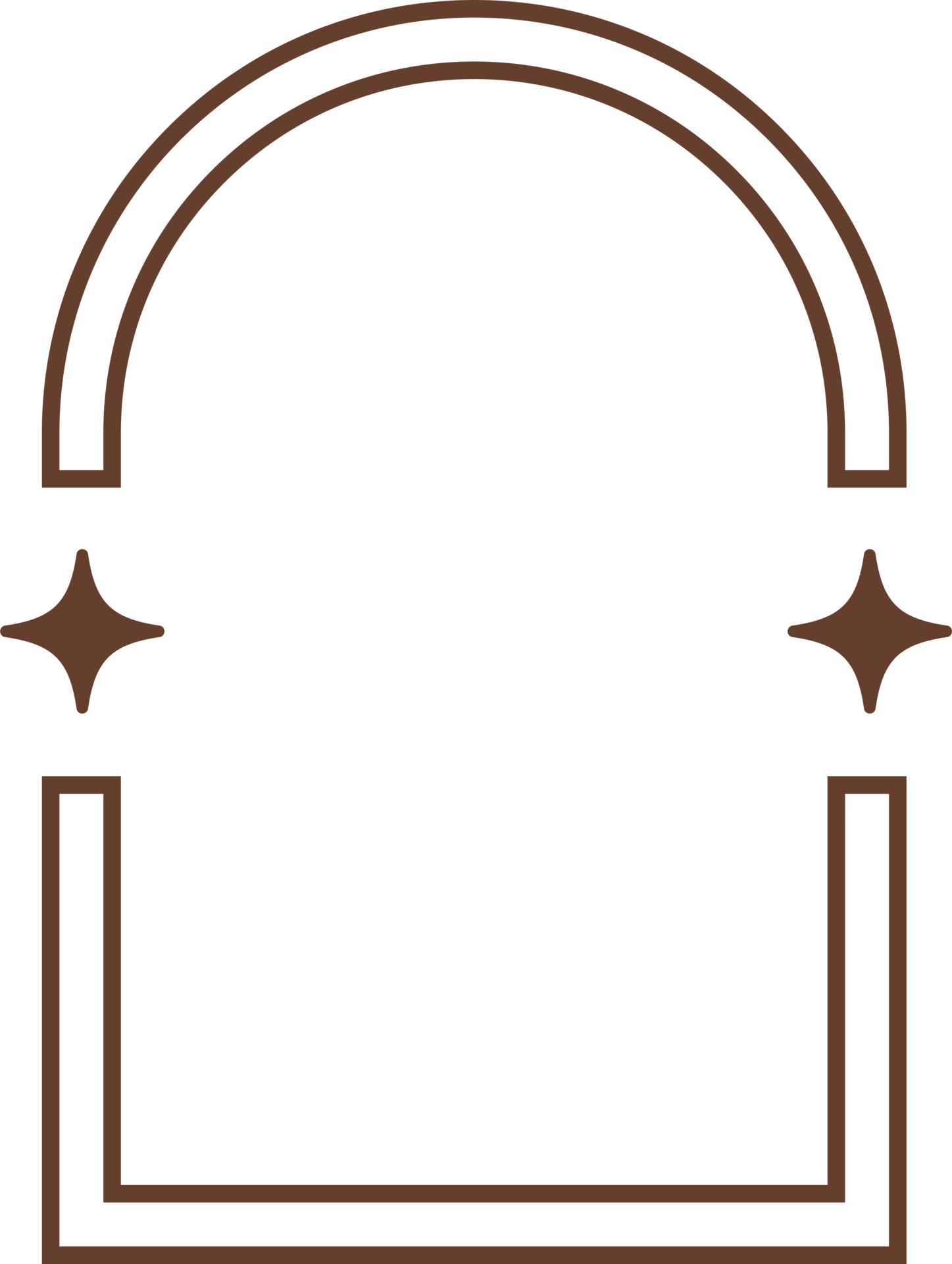 Aesthetic Frame And Shape With Stars Minimal Y2k Outline Graphic