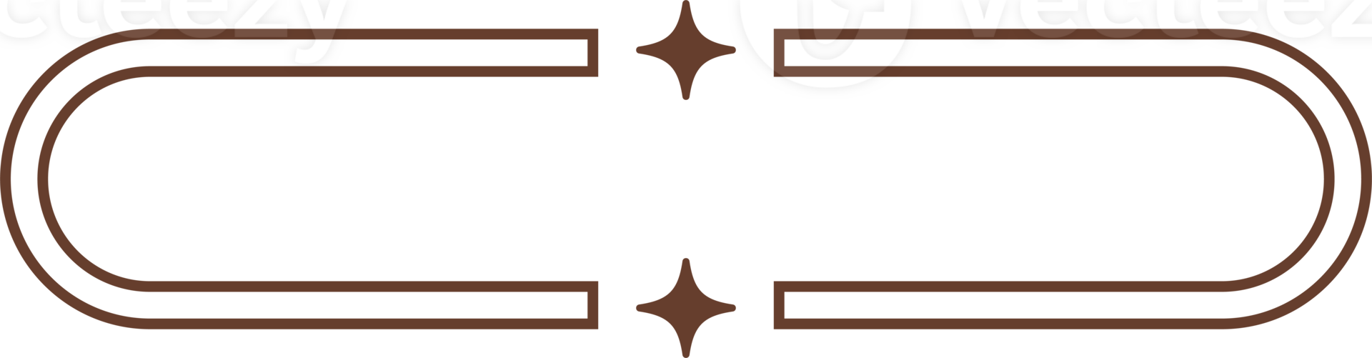 Aesthetic Frame And Shape With Stars Minimal Y2k Outline Graphic