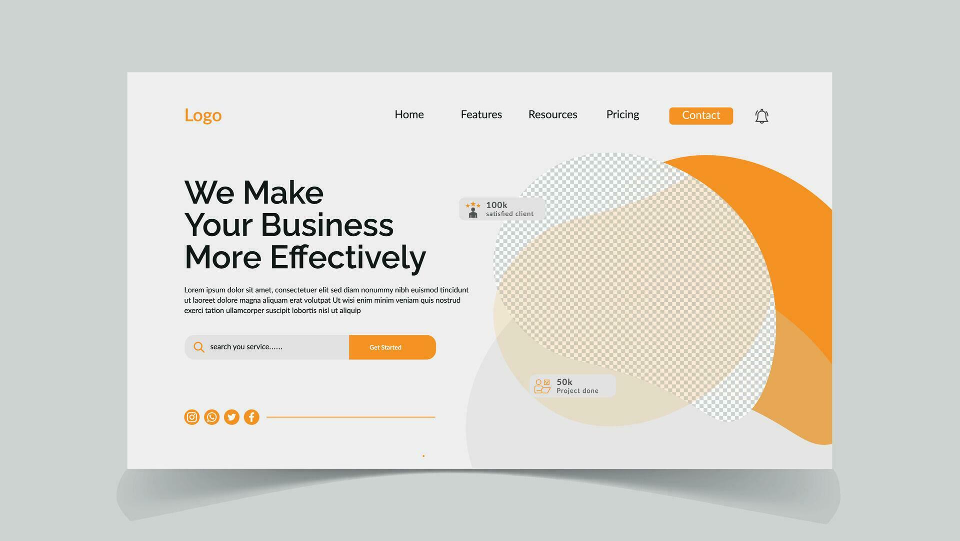 We make business landing page ui web page design template 36112670 ...