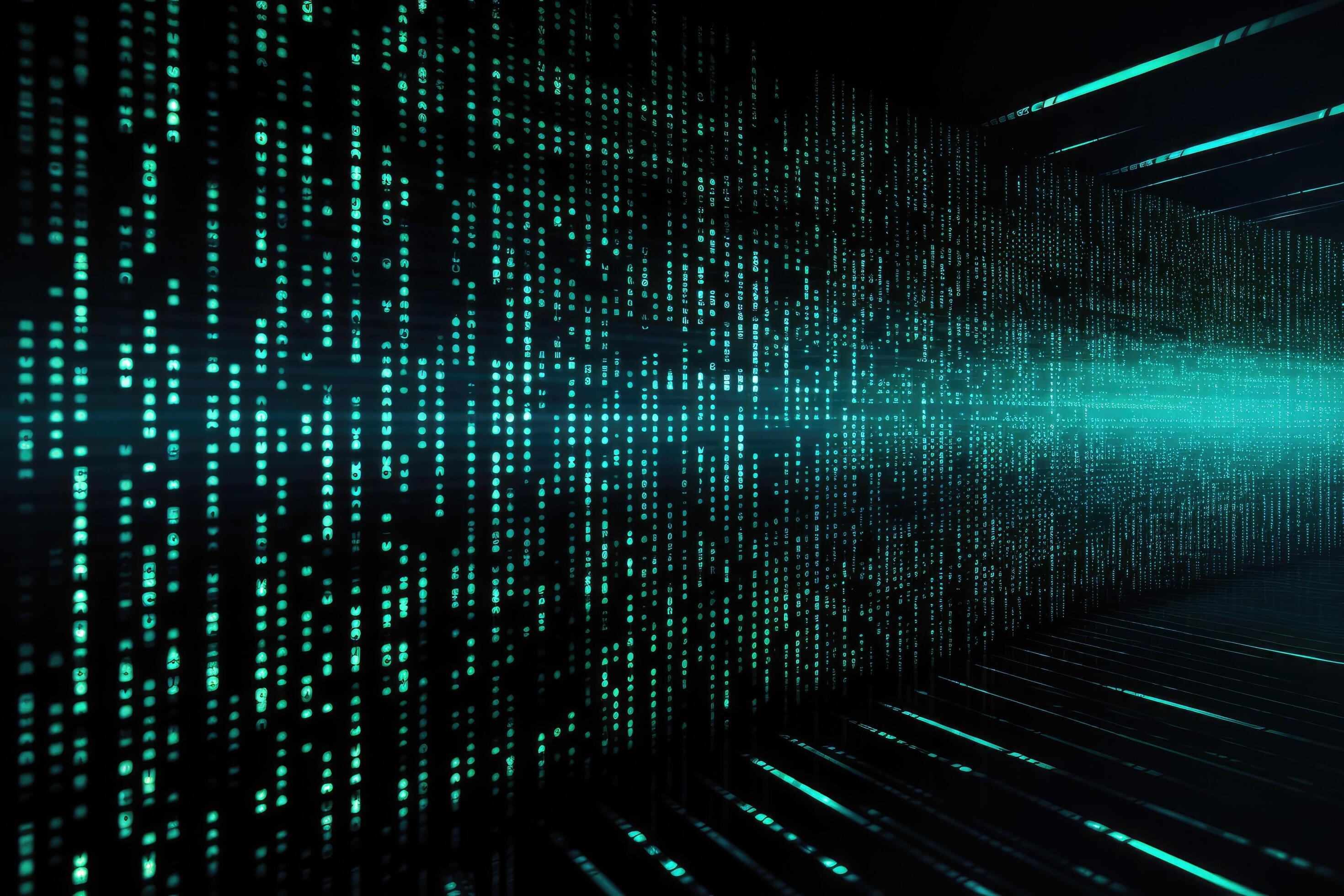 Ai Generated Binary Code On A Dark Background Computer Generated Abstract Background 3d Render