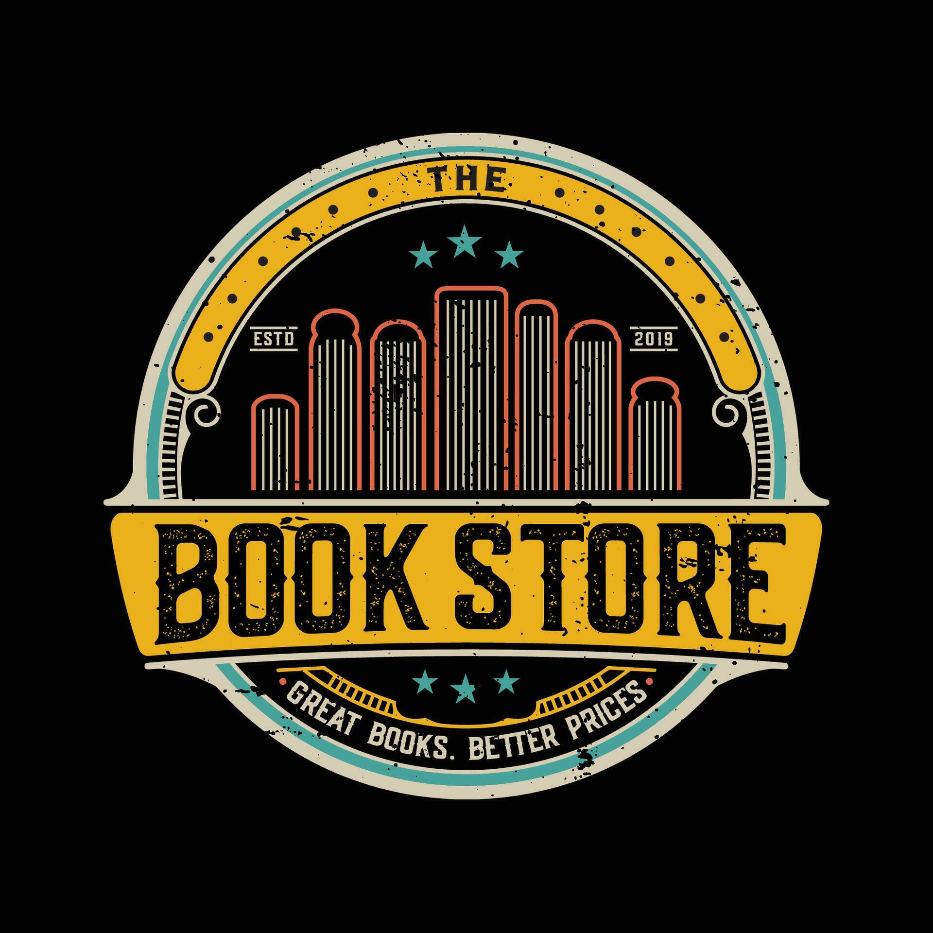 Bookshop logo design template. Vintage bookstore logo, emblem design ...