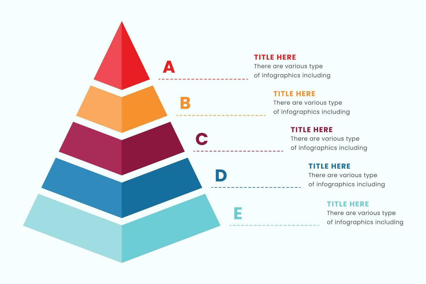 Pyramid infographic design element template, layout vector for ...