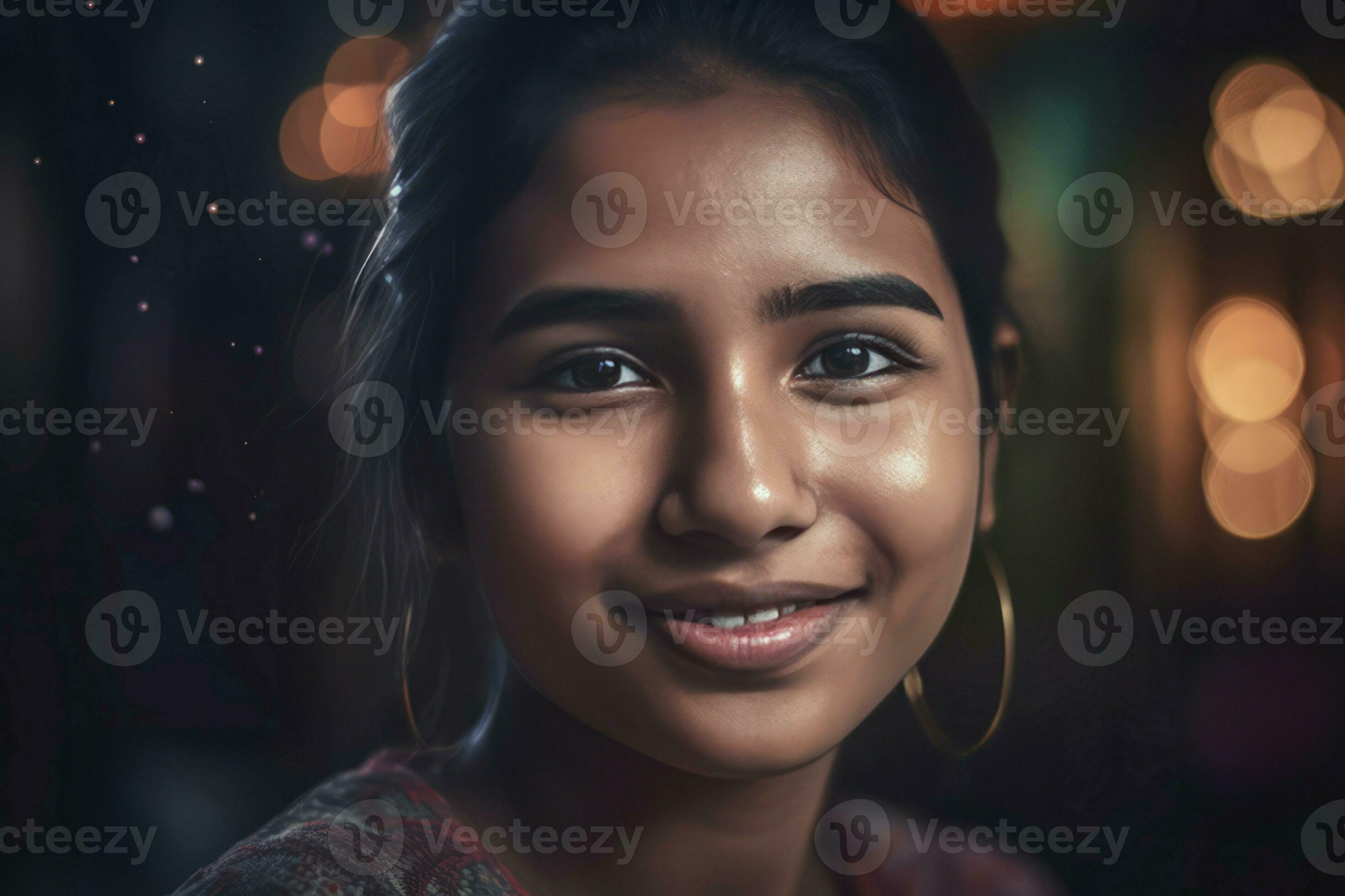 AI generated Young south Asian girl portrait. Generate ai 36122409 Stock Photo at Vecteezy