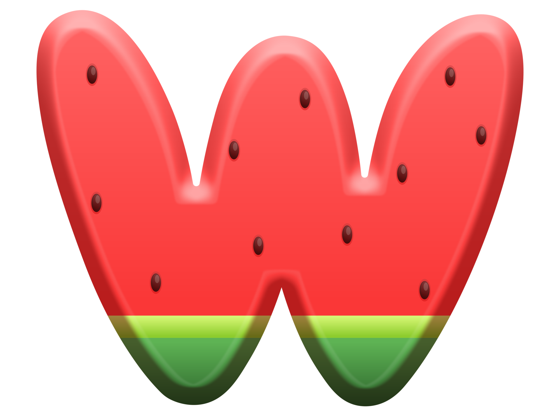 Watermelon Alphabet Letter W 36122490 PNG Watermelon Alphabet Letter W 36122490 PNG