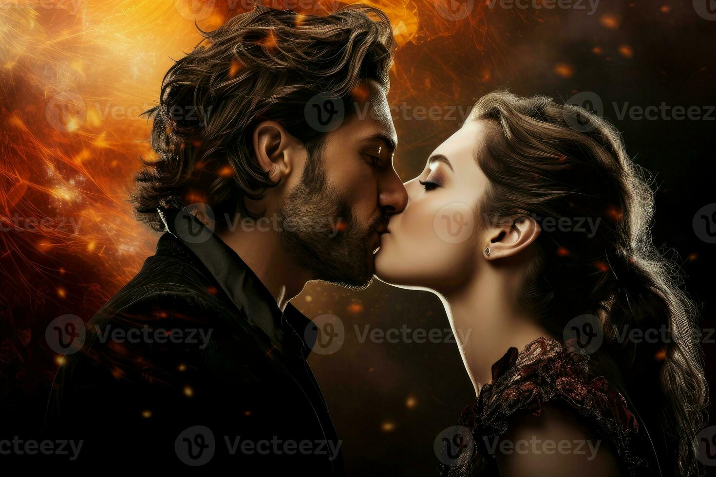 AI generated Enamored Man and woman kissing. Generate Ai 36122695 Stock Photo at Vecteezy