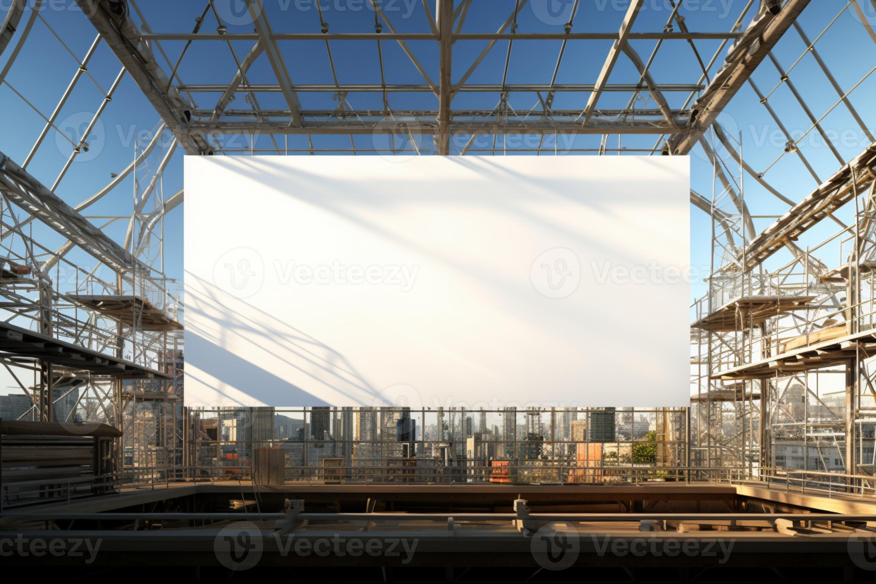 AI generated Construction visualization Scaffold and building mock up ...