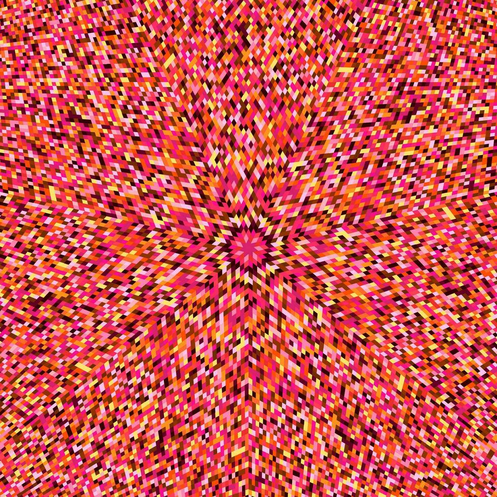 Abstract Geometrical Round Tile Pattern Mosaic Background Circular Psychedelic Vector Design