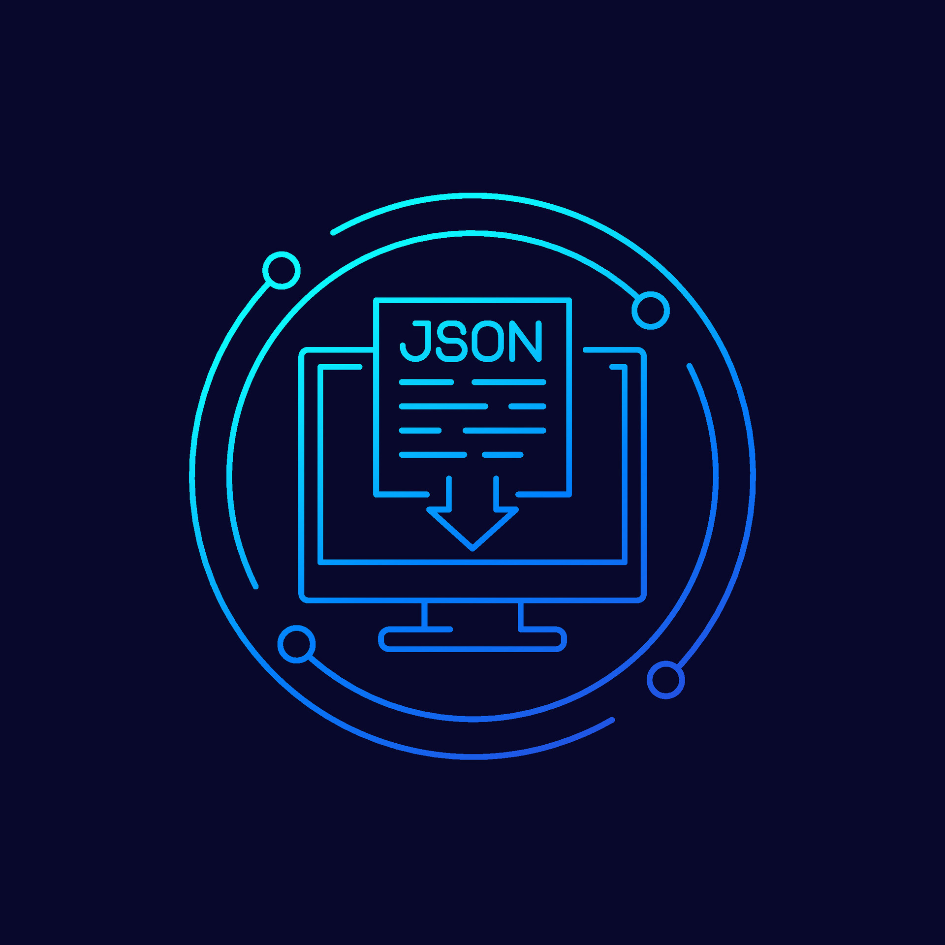 JSON file download icon with computer, linear design 36127542 Vector ... JSON file download icon with computer, linear design 36127542 Vector ...
