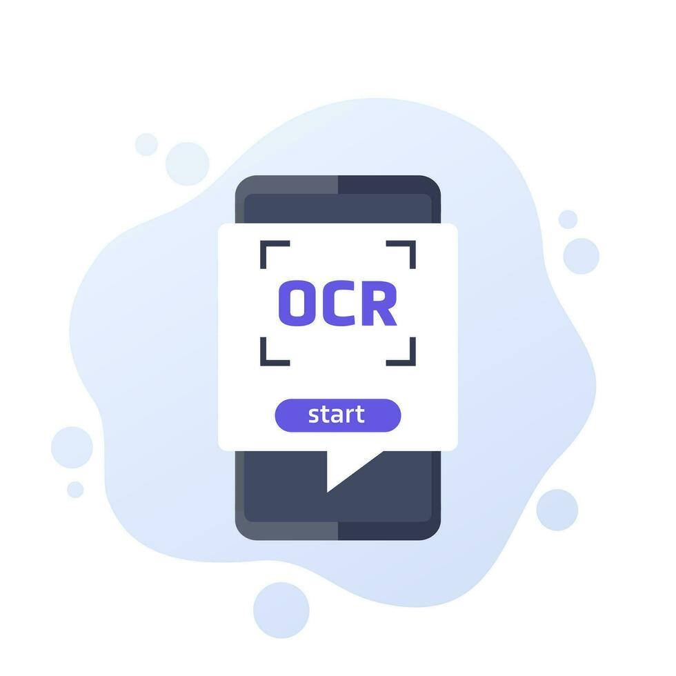 Ocr Optical Character Recognition Vector Icon With A Phone 36127545 Vector Art At Vecteezy