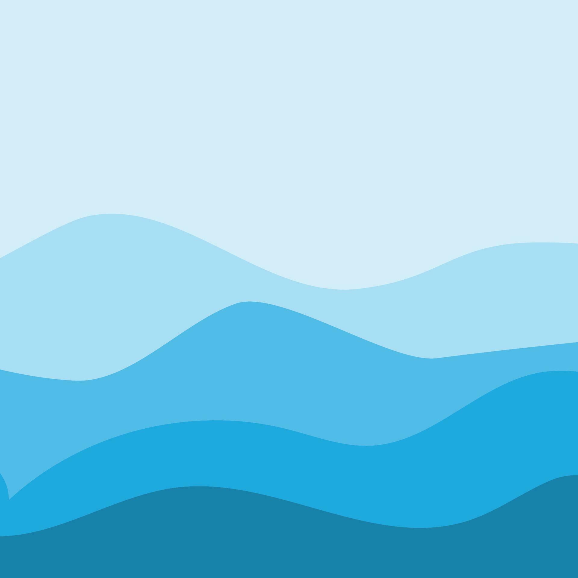 Water Wave Background Design, Abstract Vector Blue Ocean Walpaper ...
