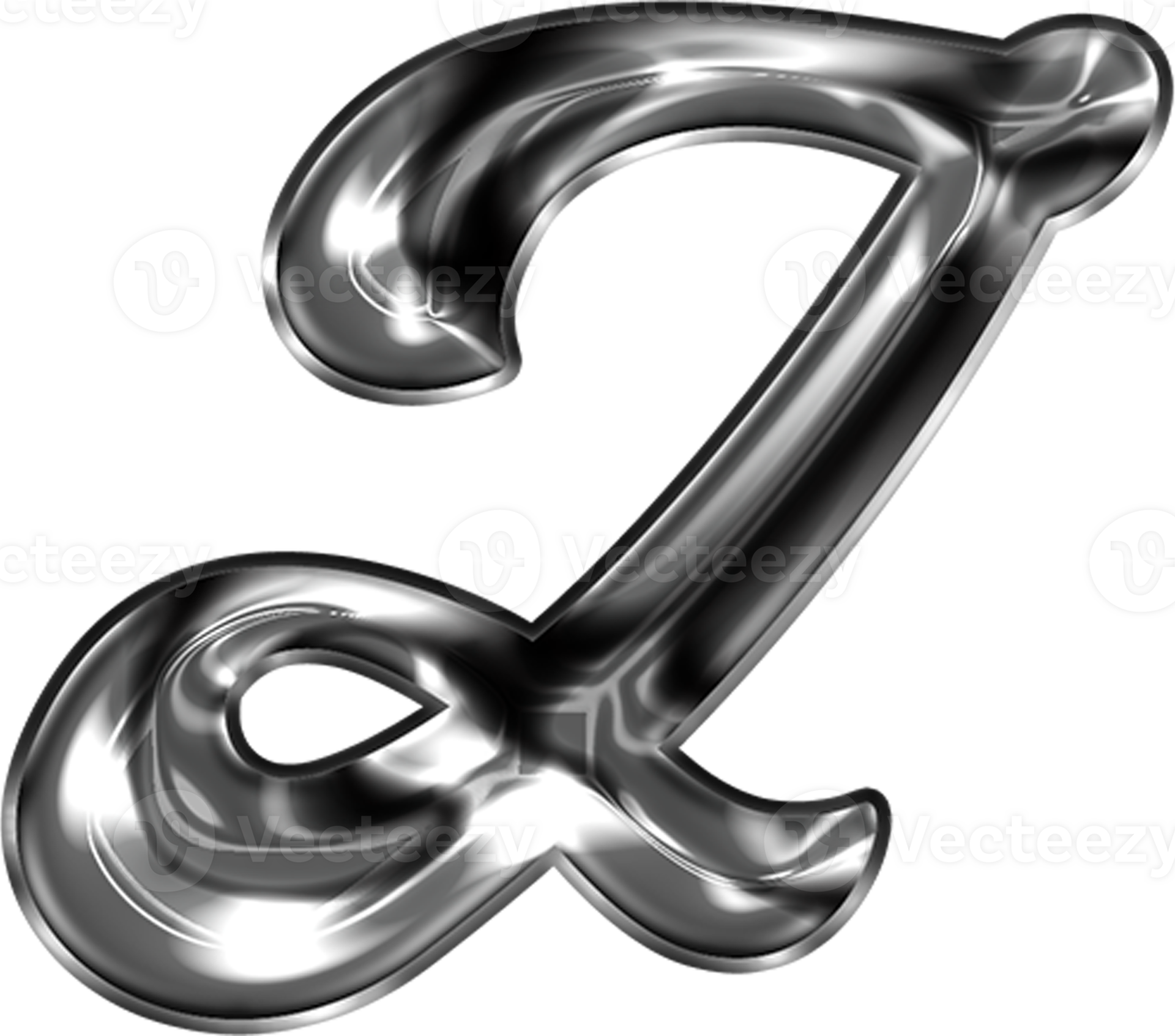 Metal Liquid Alphabet Letter Z 36131005 PNG